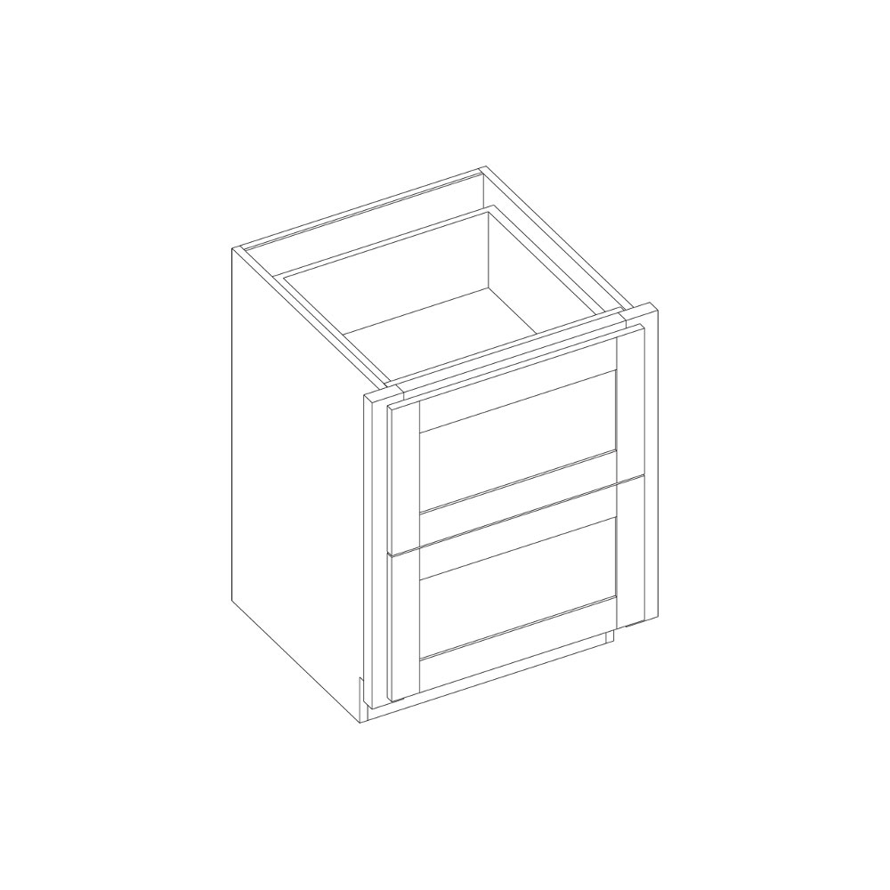 2 DRAWER BASE CABINET – Deluxe Wood